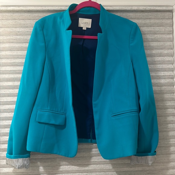 LOFT | Jackets & Coats | Fully Lined Loft Blazer Size 8 Tealblue Color ...